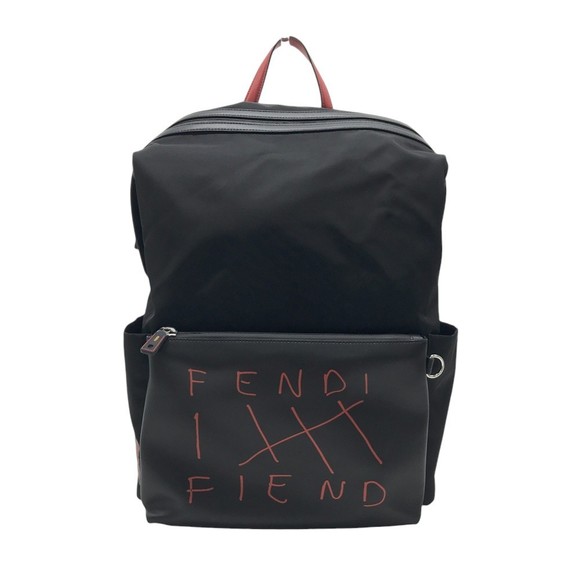 Fendi | Bags | Fendi Nylon Leather Backpack Black | Poshmark